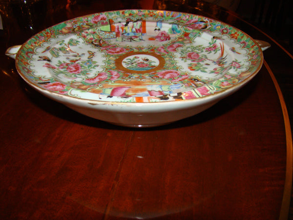 Chinese Rose medallion heating plate - georgenantiques